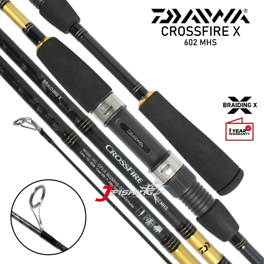 Jual Joran DAIWA CROSSFIRE-X 25 | 602 602 662 702 | Spinning & Baitcasting | Laut Pinggiran ...