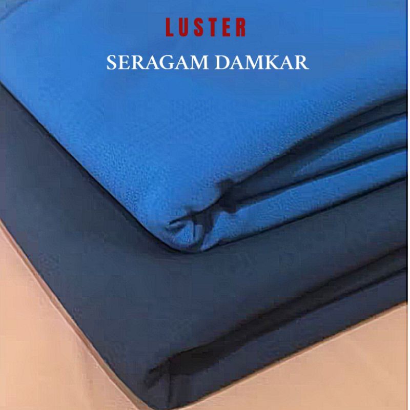 Jual kain setelan DAMKAR kain celana pemadam kotak luster tebal lembut ...
