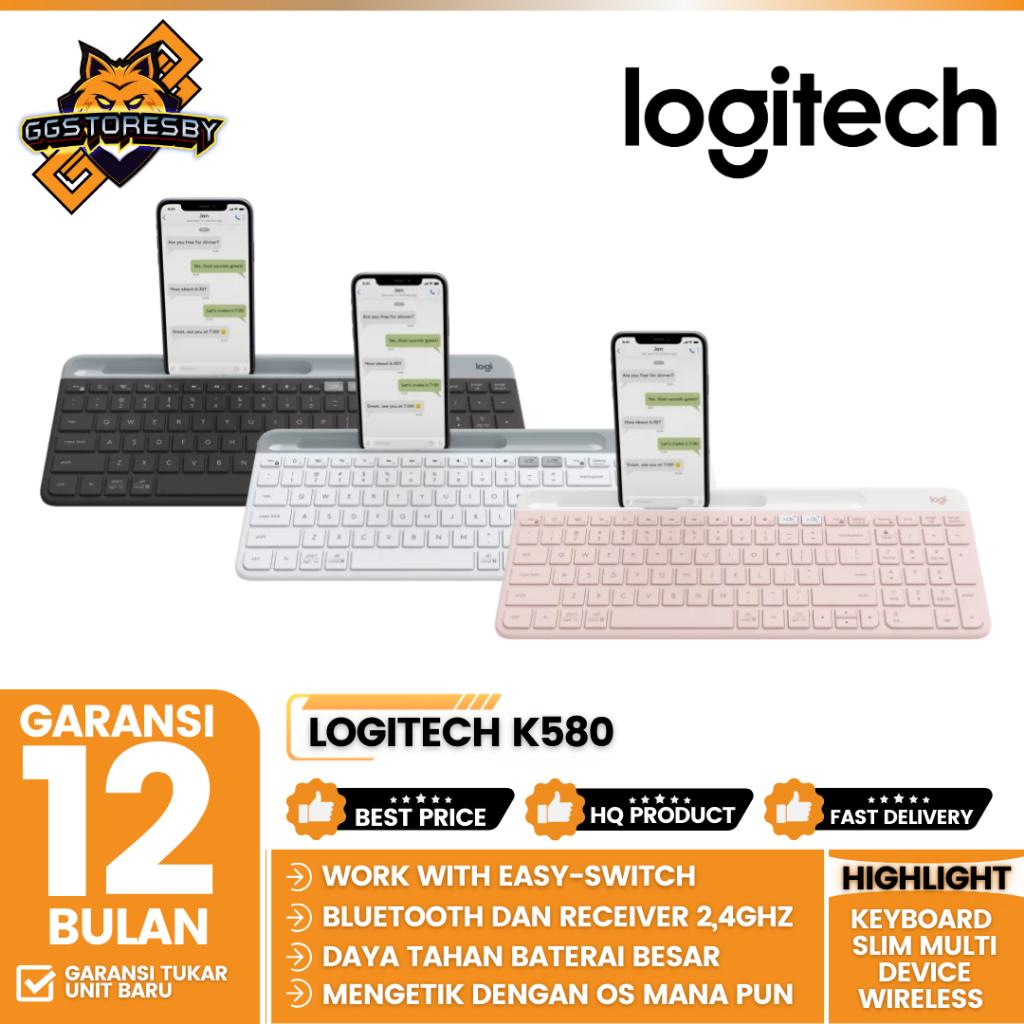 Jual Logitech K580 Keyboard Slim Multi Device Wireless Bluetooth | Shopee Indonesia