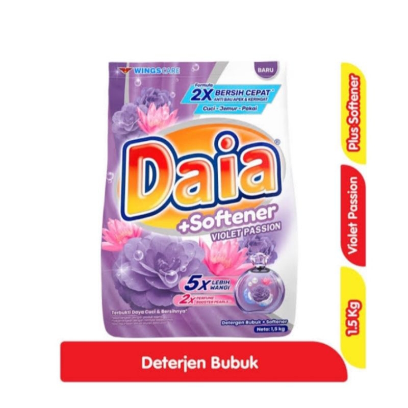 Jual DAIA Detergen Softener 1.5kg (Detergen Bubuk) | Shopee Indonesia