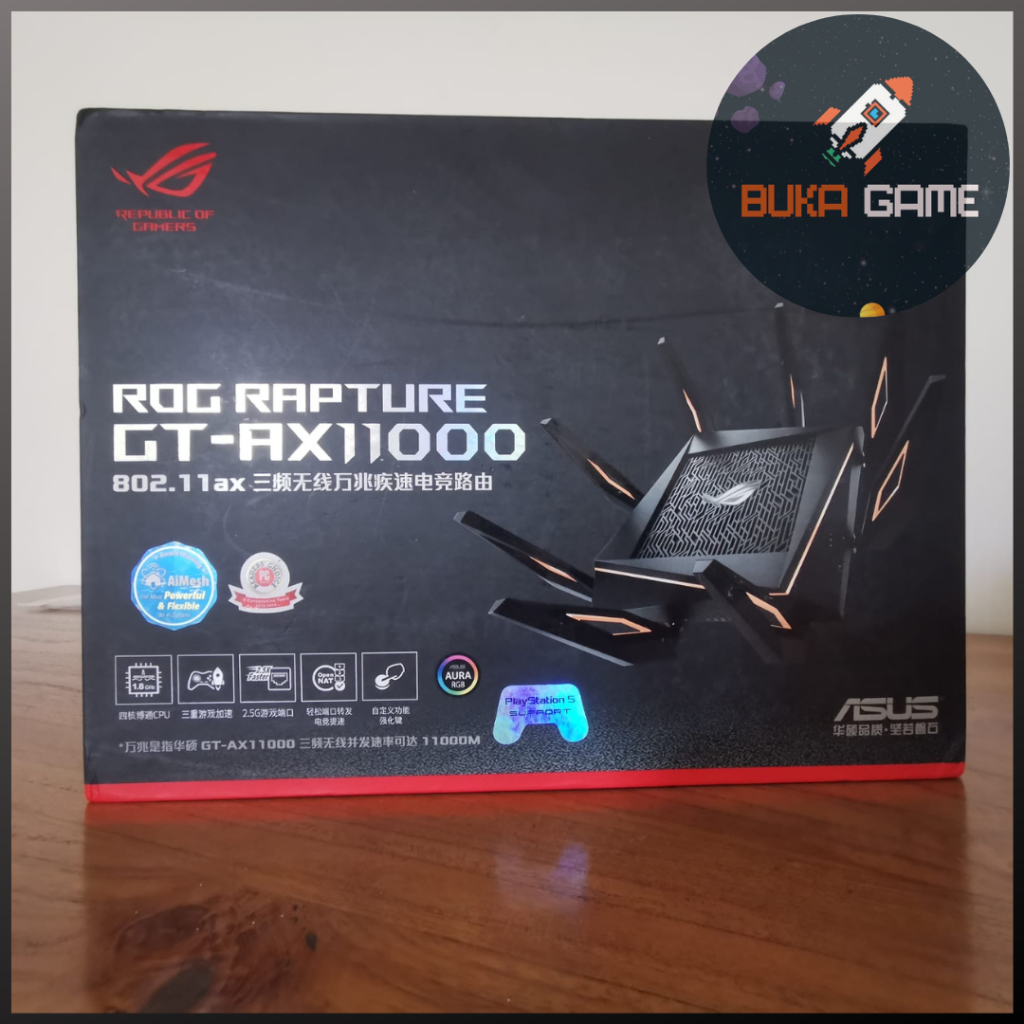 Jual ASUS ROG Rapture GT-AX11000 Tri-band WiFi 6 Gaming Router | Shopee ...