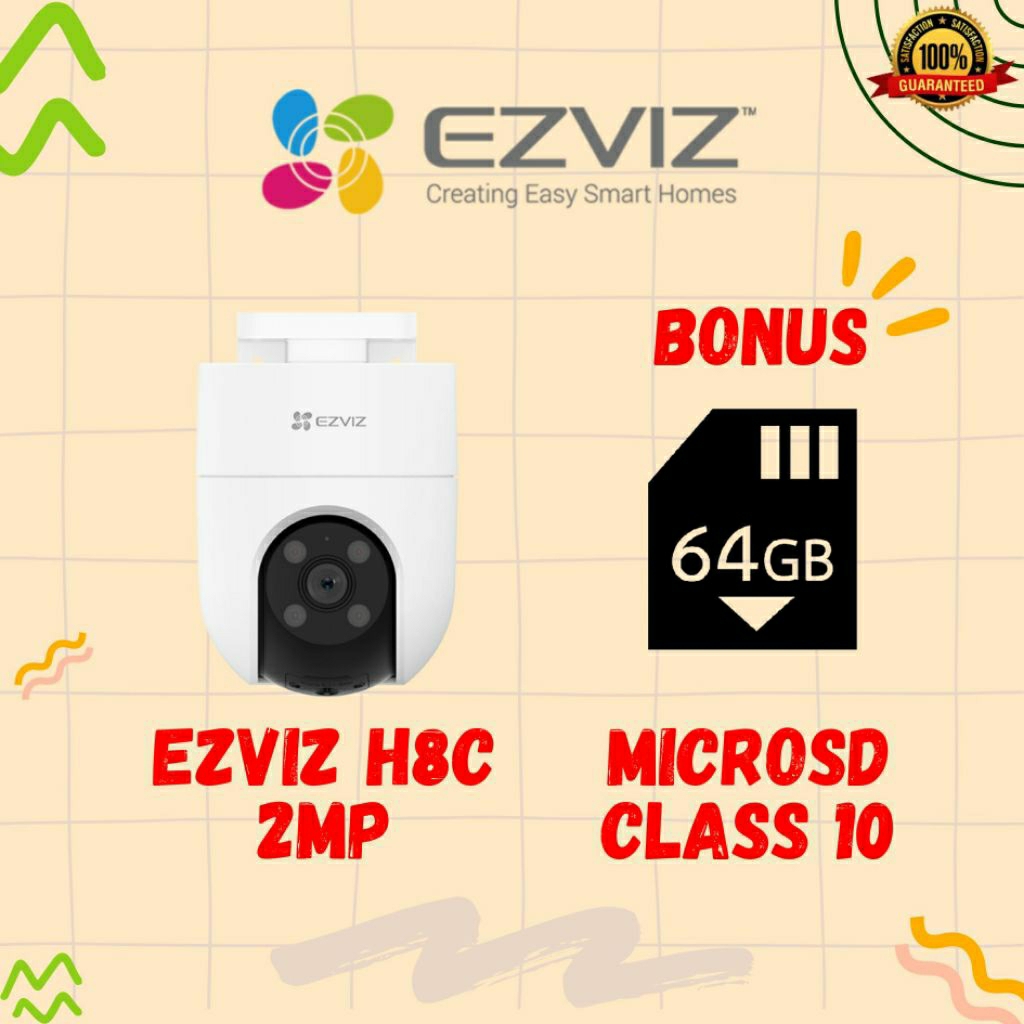 Jual (PROMO) CCTV EZVIZ H8C 2MP OUTDOOR Kamera Bonus Memori 32GB/64GB ...
