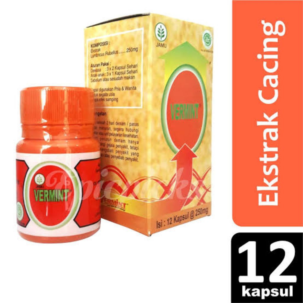 Jual VERMINT ISI 12 KAPSUL | TYPUS | PANAS | DEMAM | TIPES VERMIN KECIL ...