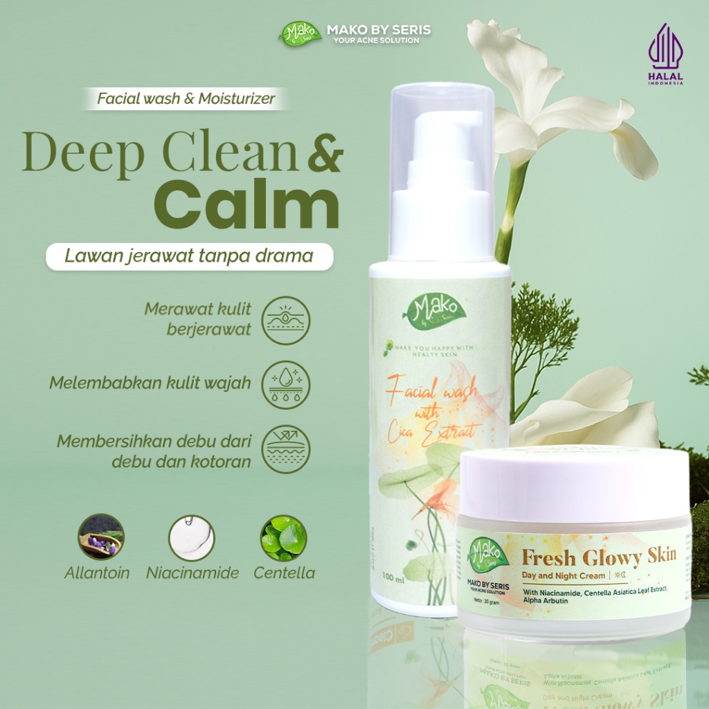 Jual Mako by Seris Paket Combo Cleanser Jerawat Moisturizer With Facial ...
