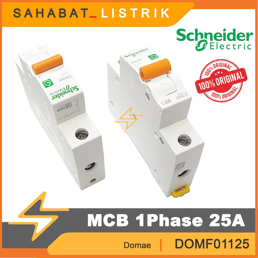 Jual MCB SCHNEIDER 25A 1PHASE/ MCB 25 AMPER | Shopee Indonesia