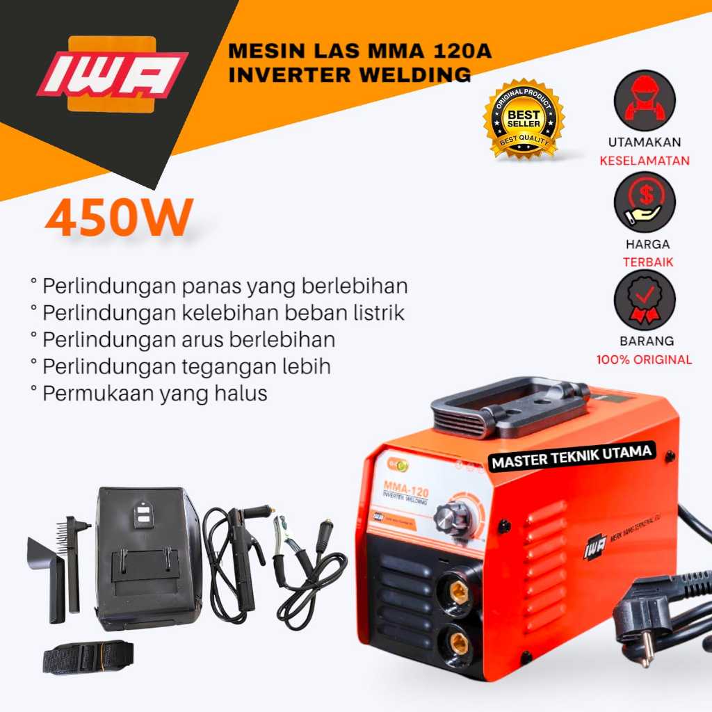 Jual Mesin las A120 / Trafo las inverter 120A / Welding machine IWA ...