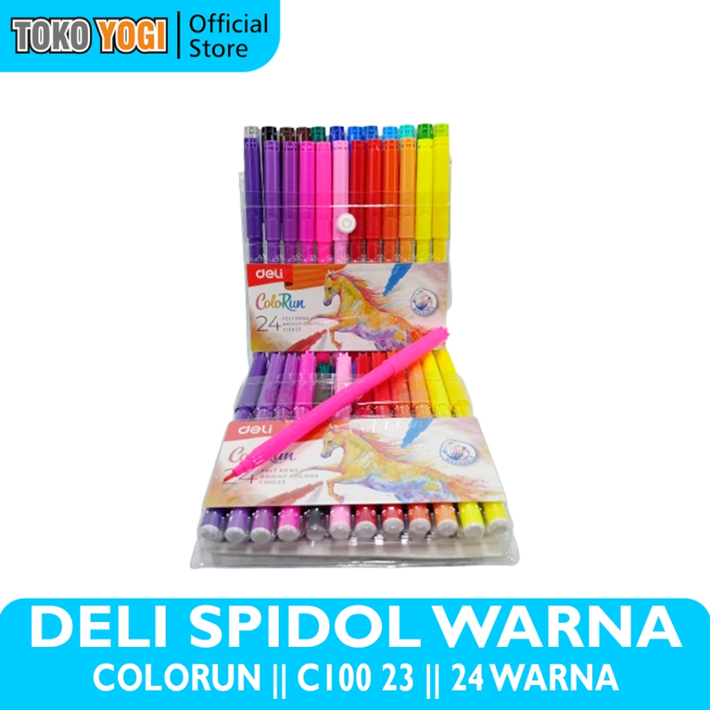 Jual DELI SPIDOL WARNA - COLORUN C100 23 || 24 WARNA | Shopee Indonesia