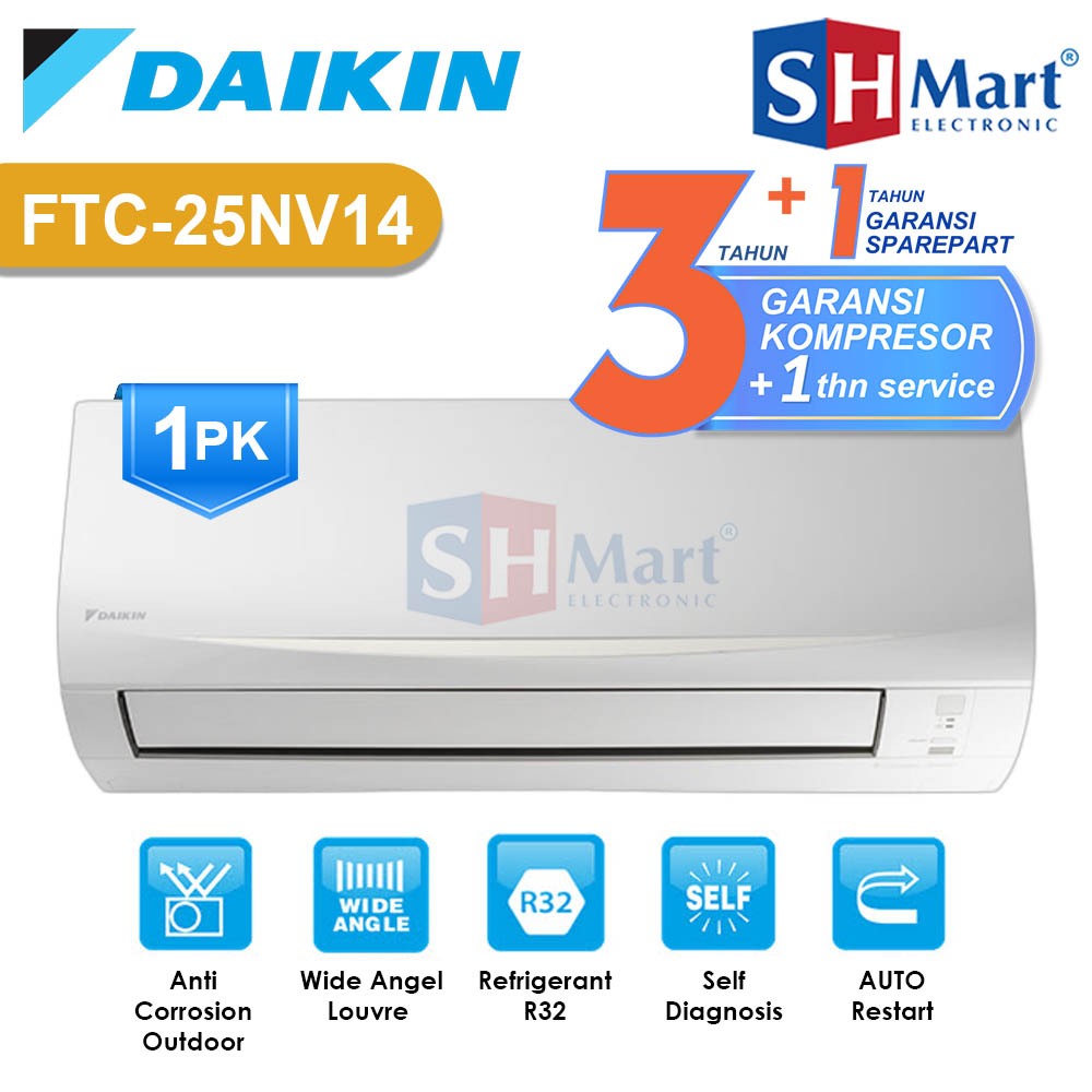 Jual Daikin Ac 1 Pk FTC-25NV14 / FTC25NV14 / 25NV Made In Thailand ...