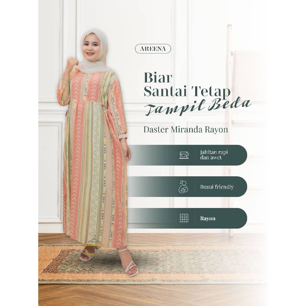 Jual Daster Miranda Busui Friendly Homedress Bahan Rayon Premium Model ...