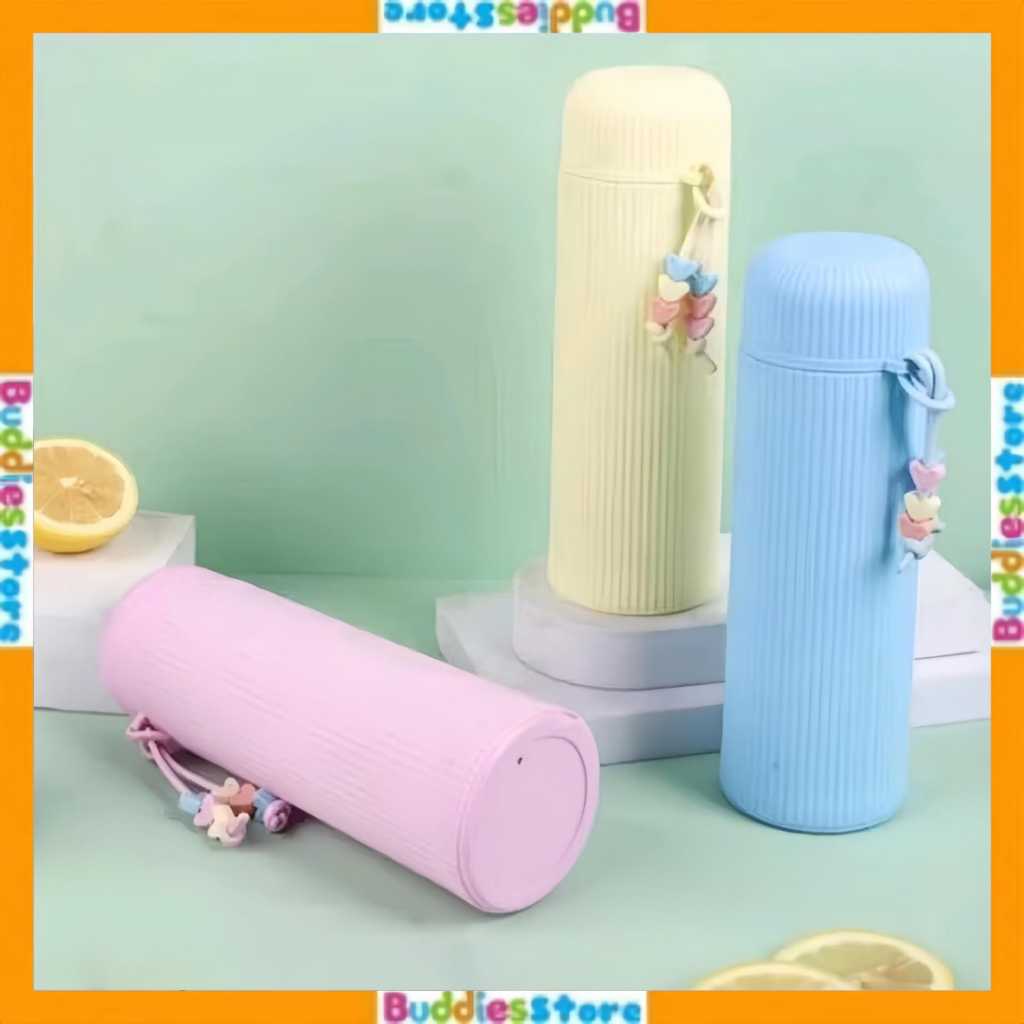 Jual BOTOL MINUM KACA MACAROON 400ML - BOTOL MINUM LUCU WARNA PASTEL ...