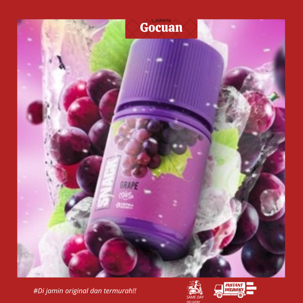 Jual LIQUID FREEBASE SNACK GRAPE 60ML 3MG ORIGINAL LIQUID SNACK GRAPE ...