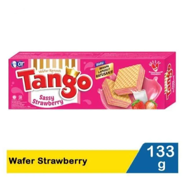Jual TANGO WAFER STRAWBERRY JAM BOX 163/133g | Shopee Indonesia