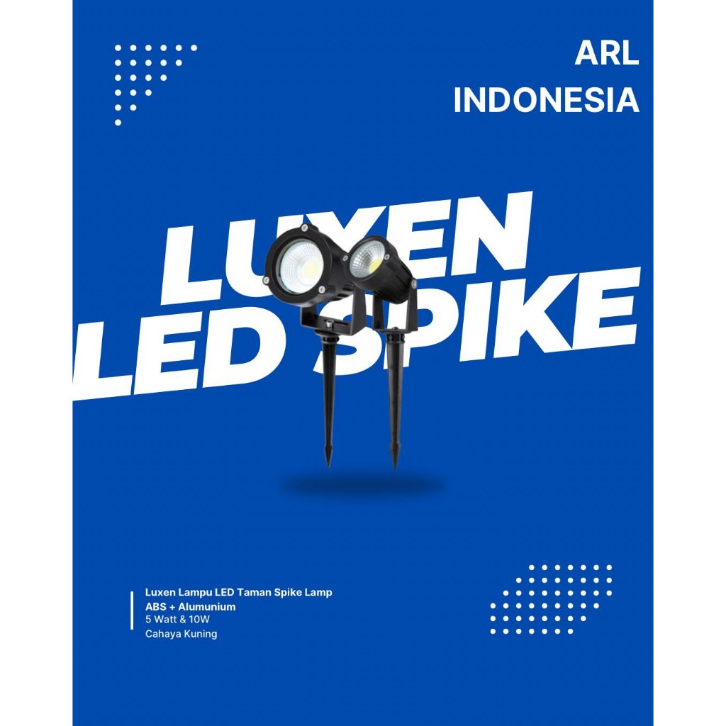 Jual Luxen Lampu LED Taman Spike Lamp 5 Watt & 10 Watt Cahaya Kuning ...