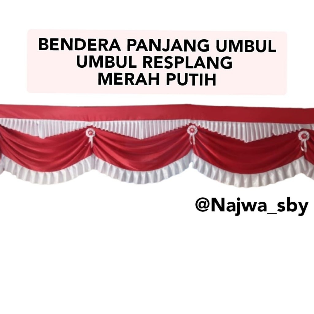 Jual BENDERA PANJANG MERAH PUTIH | UMBUL UMBUL GELOMBANG MERAH PUTIH | RESPLANG MERAH PUTIH ...