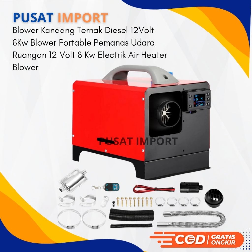 Jual Blower Kandang Ternak Diesel 12Volt 8Kw Blower Portable Pemanas ...