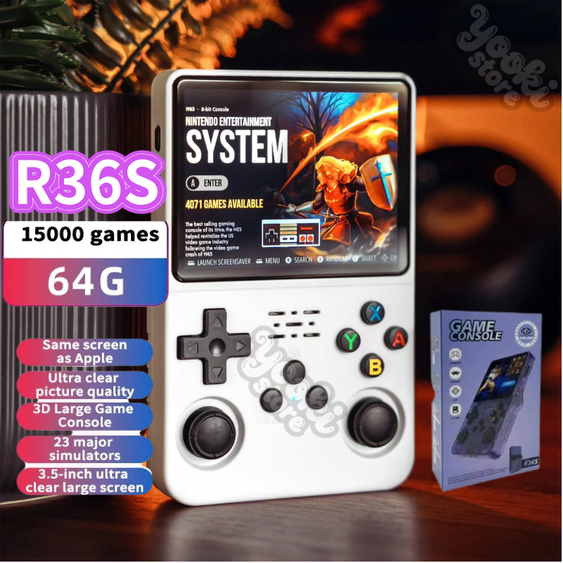 Jual Retro handheld R36S 64GB multi console Game Linux +Open Source ...