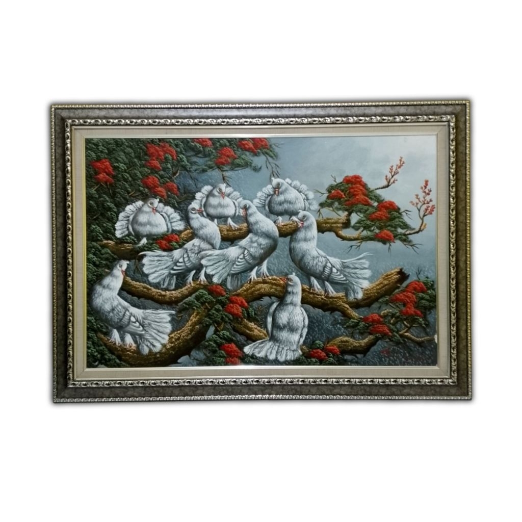 Jual Lukisan Burung Merpati 105 x 75 cm Cantik dan Artistik | Shopee ...