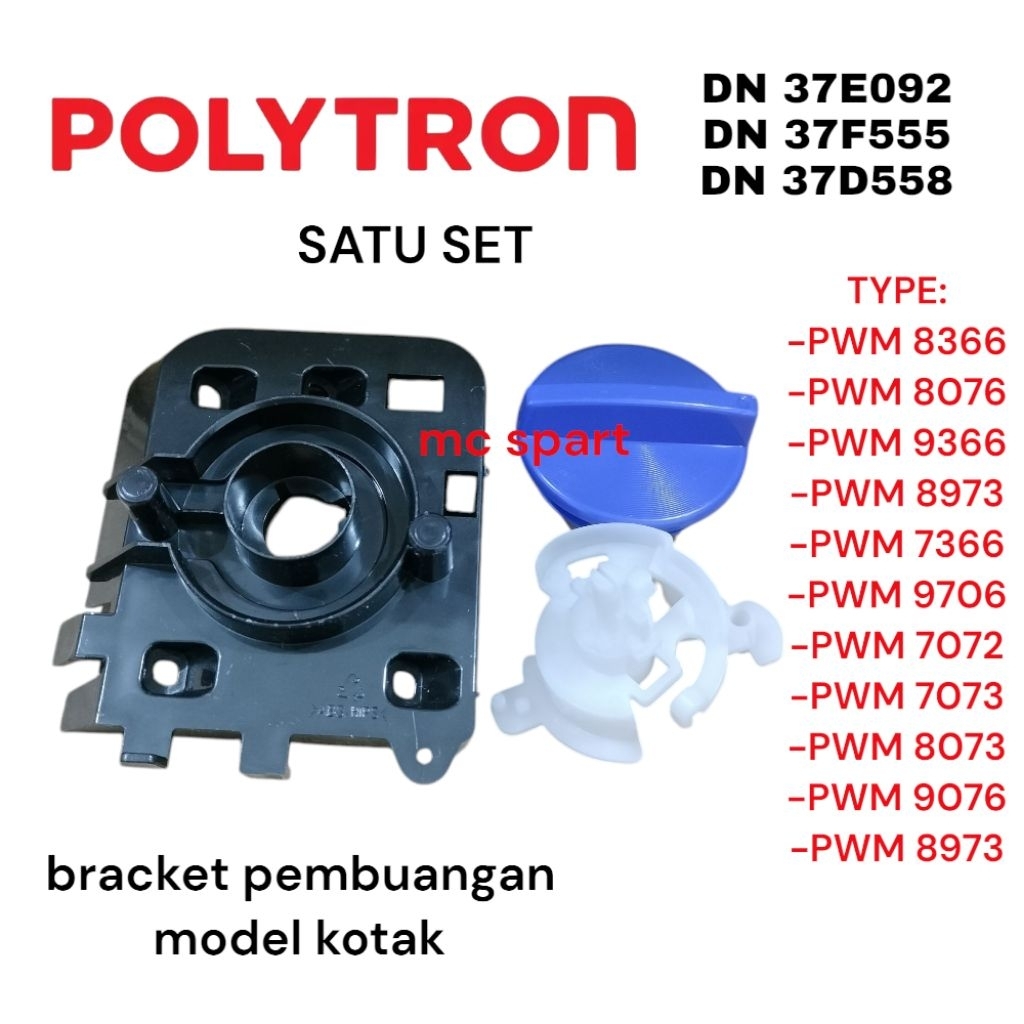 Jual SET BRACKET + SELEKTOR KNOP BIRU UNTUK MESIN CUCI POLYTRON 2 ...