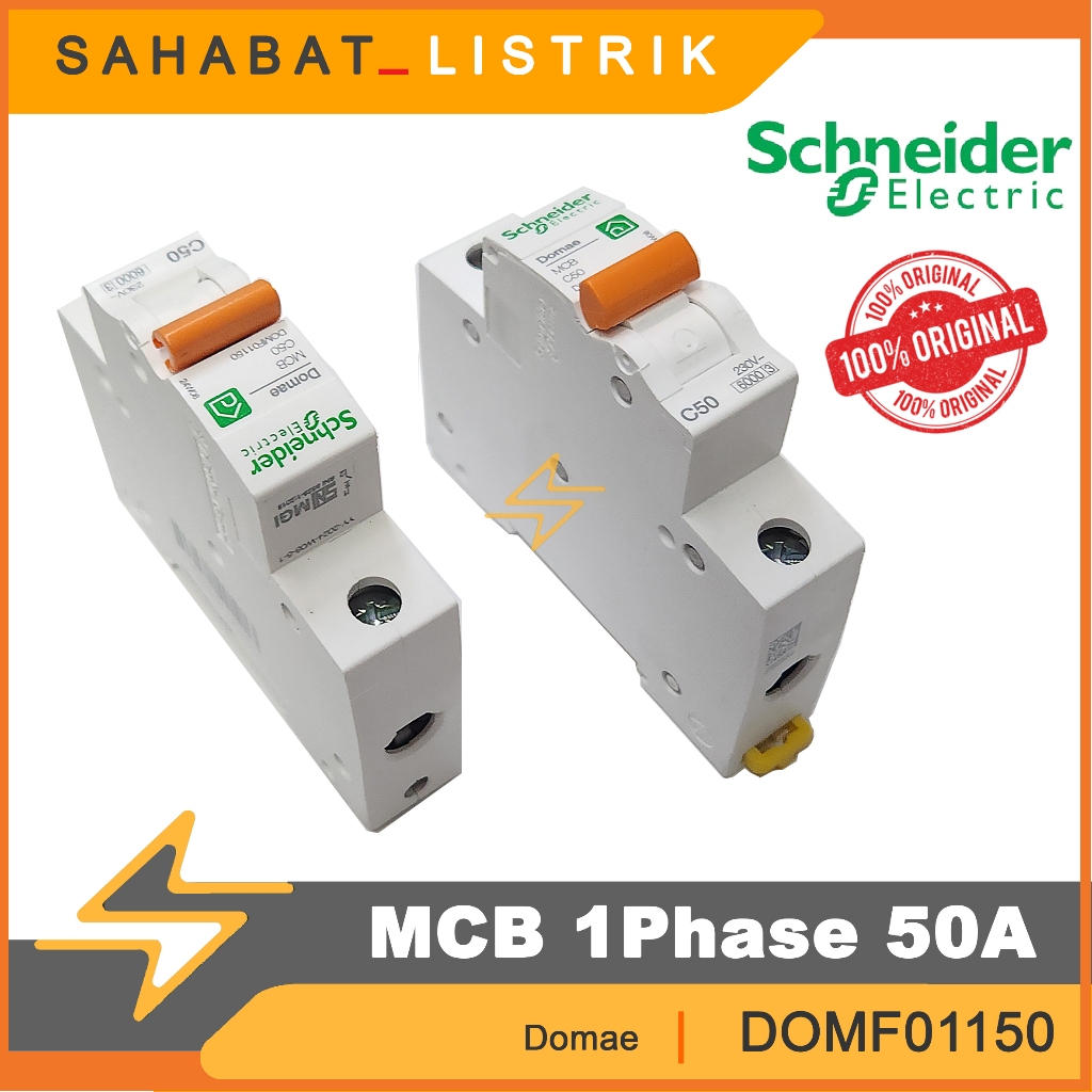 Jual MCB SCHNEIDER 50A 1PHASE/ MCB 50 AMPER | Shopee Indonesia