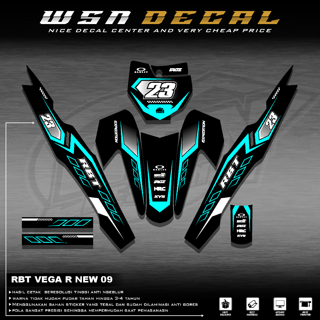 Jual Sticker Striping Yamaha VEGA R NEW MOTOR RBT BEBEK MODIF SUPERMOTO ...