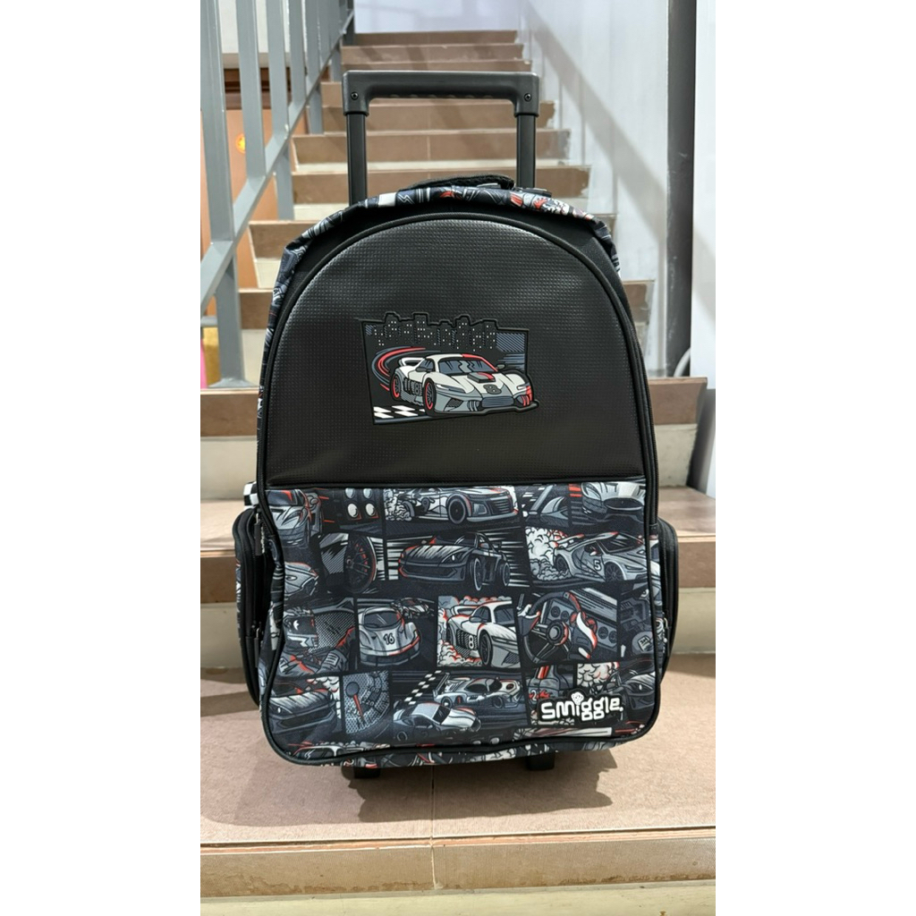 Jual Tas ransel trolley anak smgl car nascar with light up wheels 88838 ...