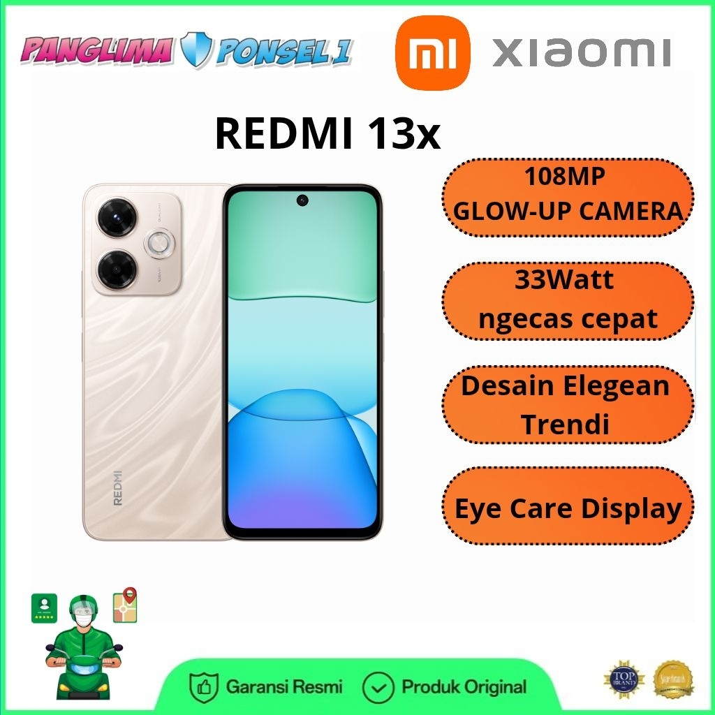 Jual Xiaomi Redmi 13x 8/256 108MP Camera Garansi Resmi | Shopee Indonesia