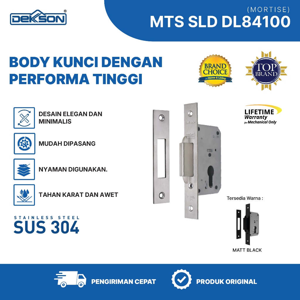 Jual DEKKSON Mortise Lock Sliding Rumah Kunci Geser MTS SLD DL 84100 ...