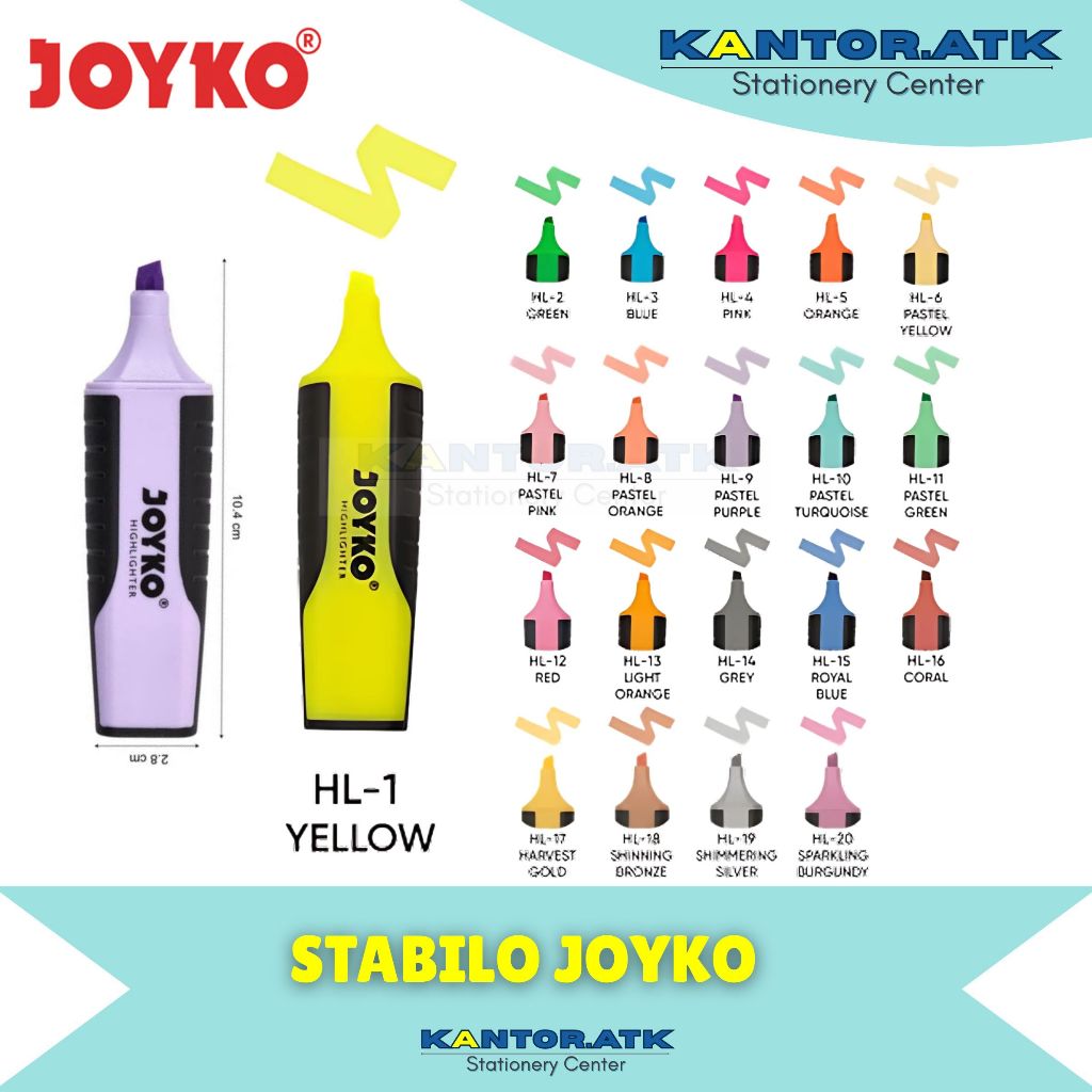 Jual Stabilo Joyko Highlighter Penanda Berwarna | Shopee Indonesia