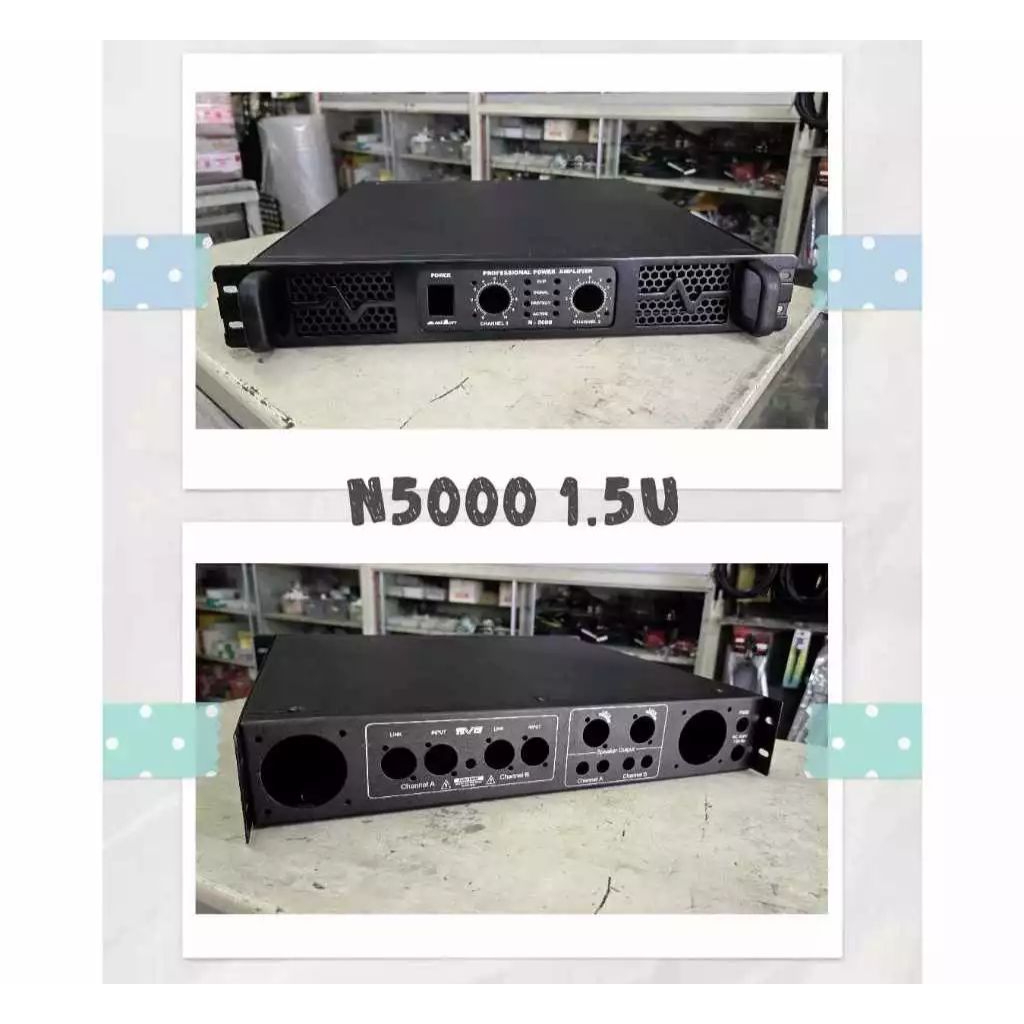 Jual Bok power amplifier N5000 2chanel ukuran 1.5U warna hitam bahan plat besi tebal cat powder ...