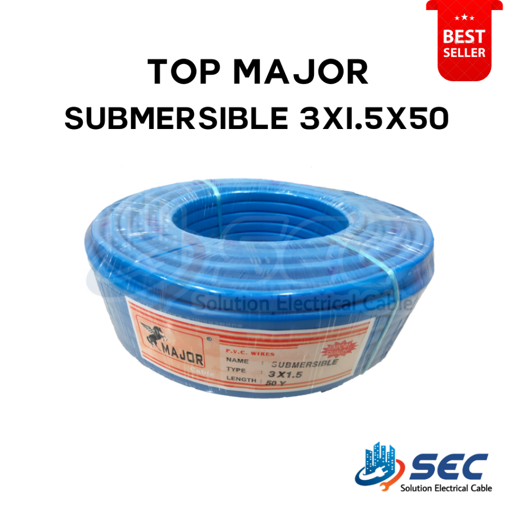 Jual Kabel Pompa Satelit/Submersible 3x1.5mm 200 Yard | Shopee Indonesia