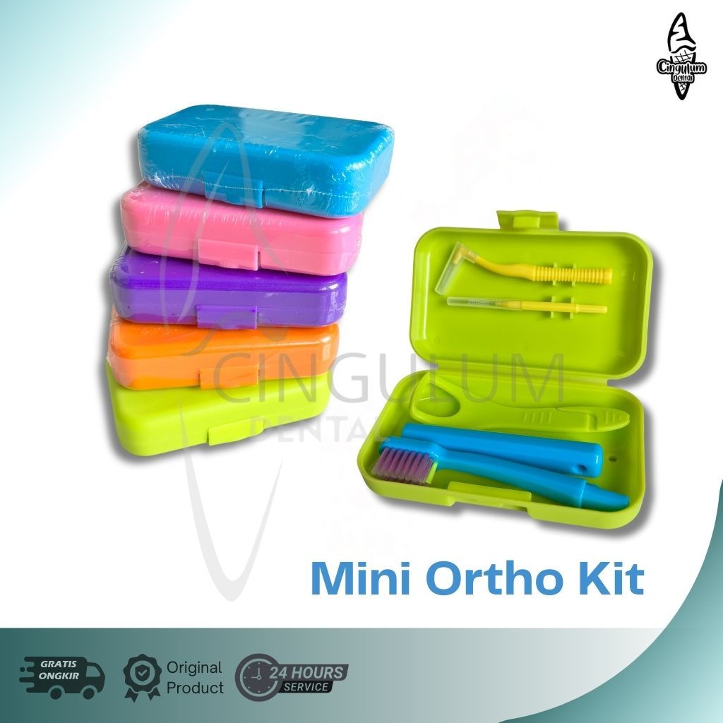 Jual Mini Ortho Kit / mini Orthodontic kit / sikat gigi behel travel ...