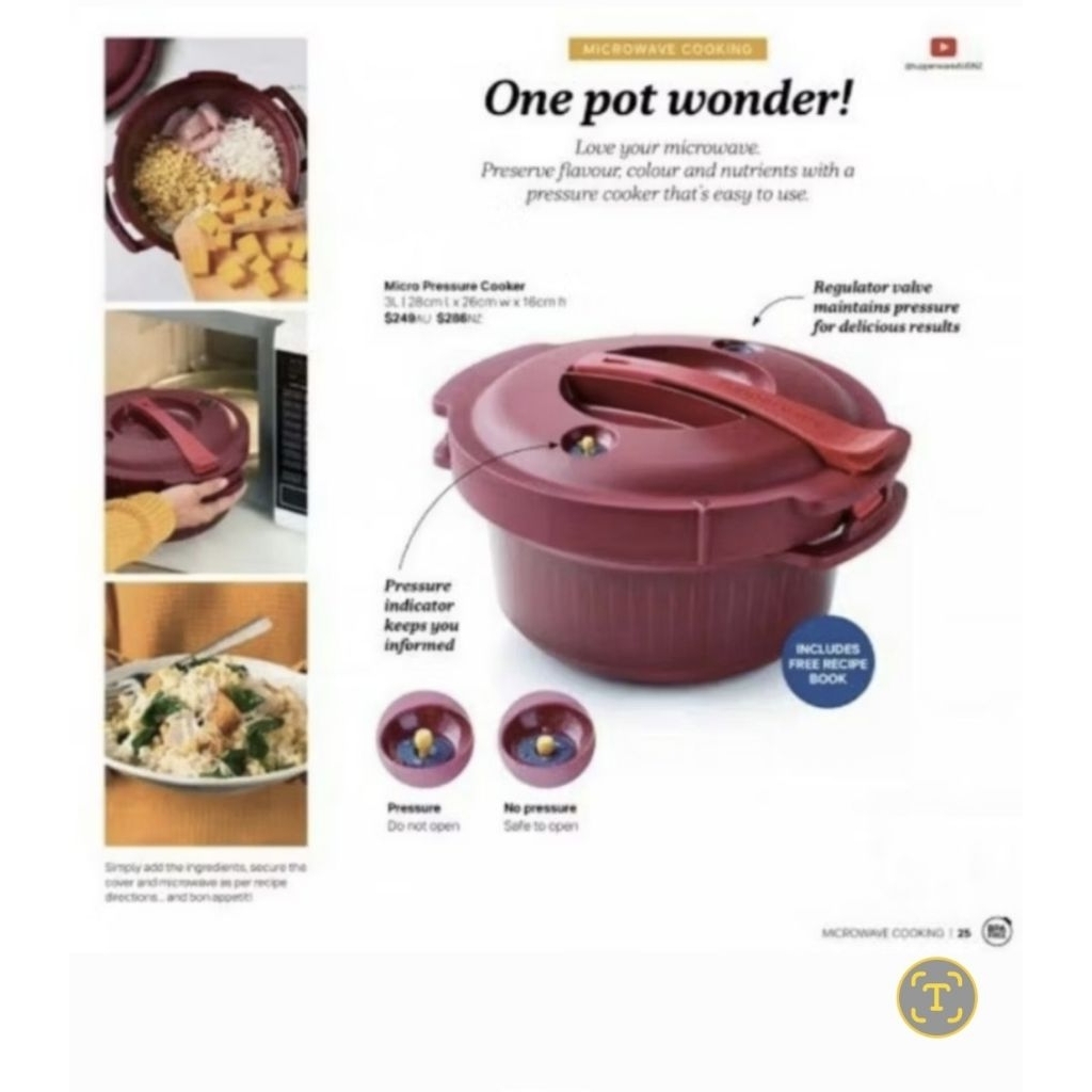 Jual TUPPERWARE ORI n NEW MICRO PRESURE COOKER free Turbo chopper ...