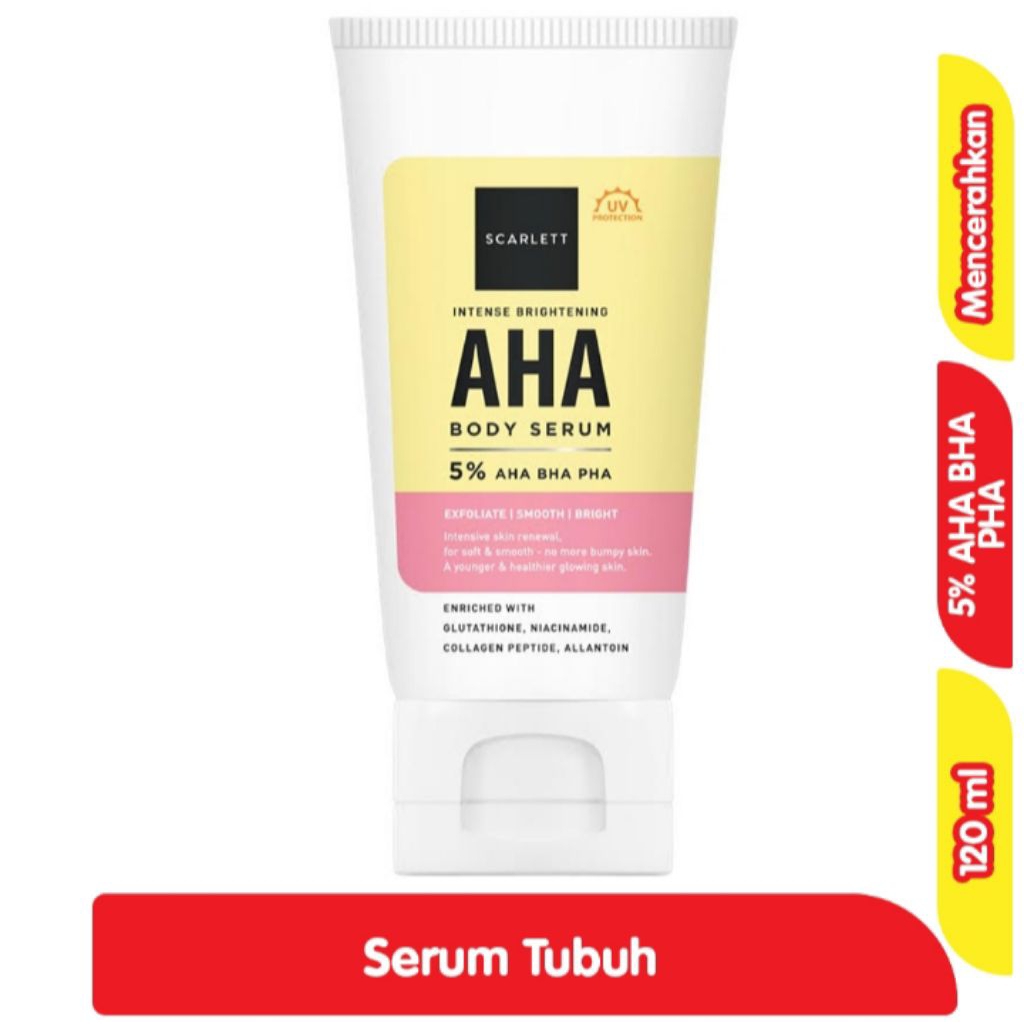 Jual Scarlett Whitening Intense Brightening Serum Tubuh 5% AHA BHA PHA 120 ml | Shopee Indonesia