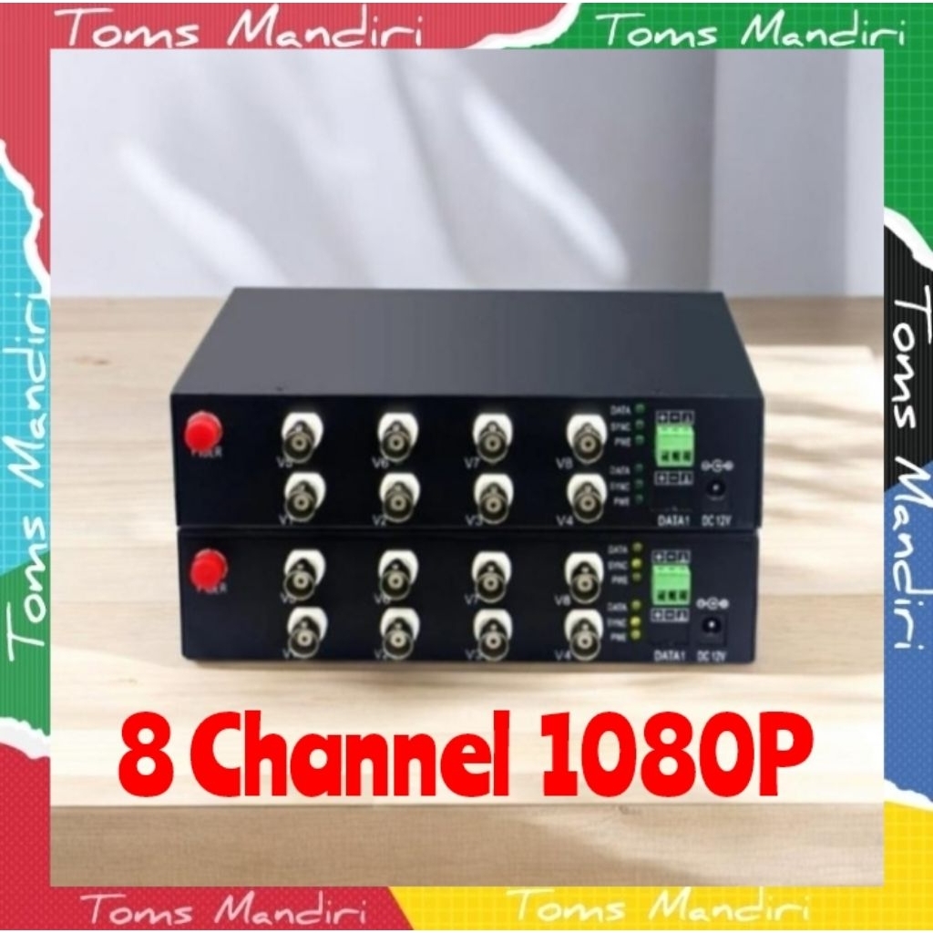 Jual CCTV Extender 8 Channel BNC Via Fiber Optic 1080P 20KM | Shopee ...