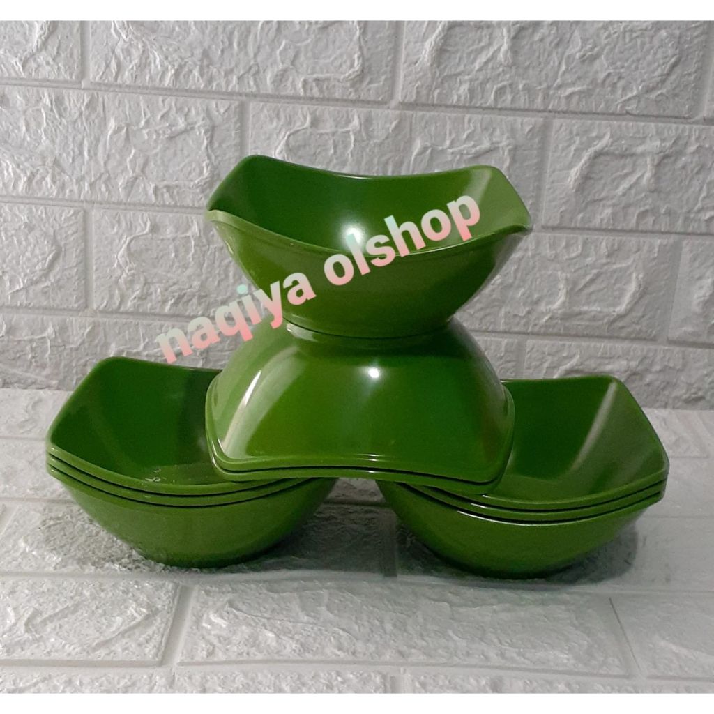Jual 12 PCS MANGKUK MELAMIN 6INCH MODEL PERSEGI TEBAL DAN TAHAN PANAS ...