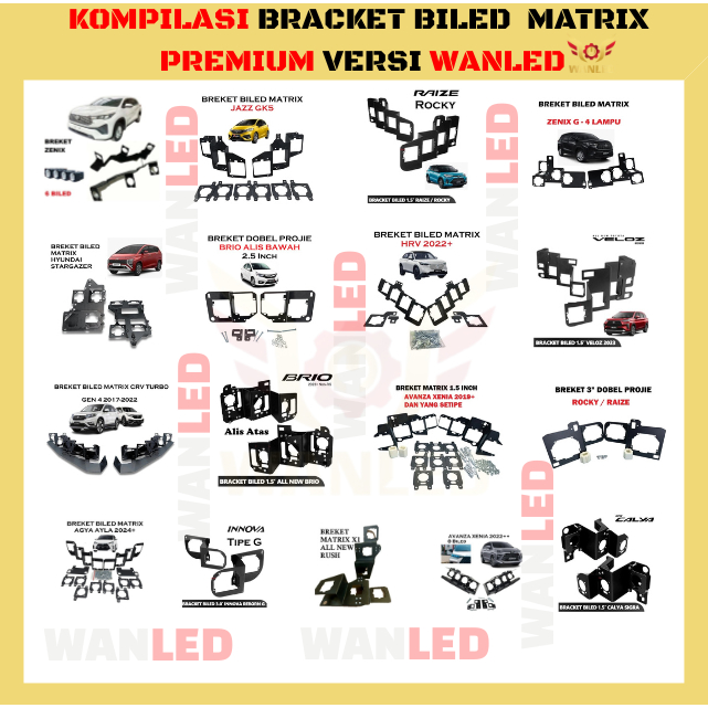 Jual KUMPLIT | BRACKET BILED MATRIX AVANZA BRIO ALL NEW RUSH ROCKY ...