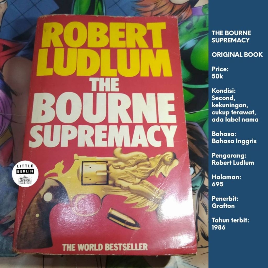 Jual ORIGINAL Novel Robert Ludlum THE BOURNE SUPREMACY English Preloved ...