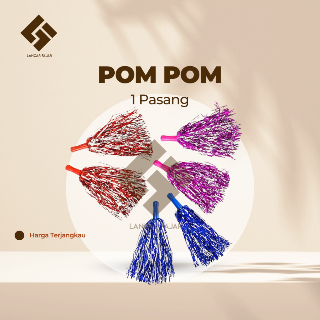 Jual Pom Pom Cheerleader / Pompom Rumbai Foil / Cheering Pom Poms ...