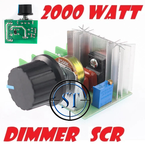 Jual Dimmer SCR 2000W Voltage Regulator Speed Controller Motor Suhu Pemanas SCR2000 AC 220V ...