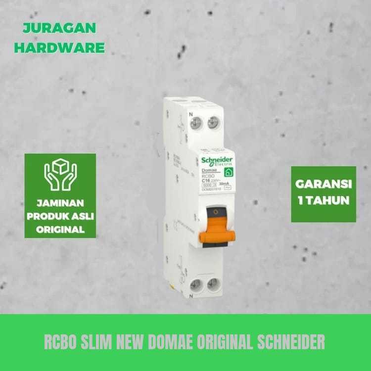 Jual RCBO SLIM 1P + N 30mA RCCB 1 Phase 6A 10A 16A 20A 25A 32A Schneider | Shopee Indonesia