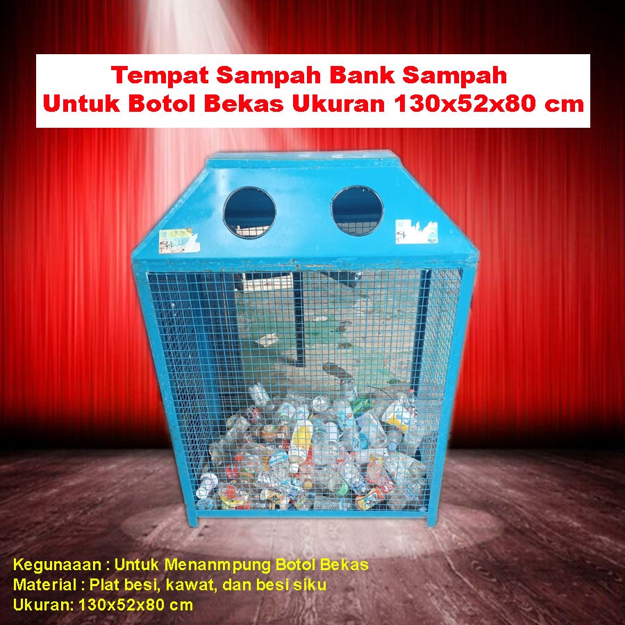 Jual Tempat Sampah Penampungan Botol Bekas Ukuran 130x52x80 cm | Shopee ...
