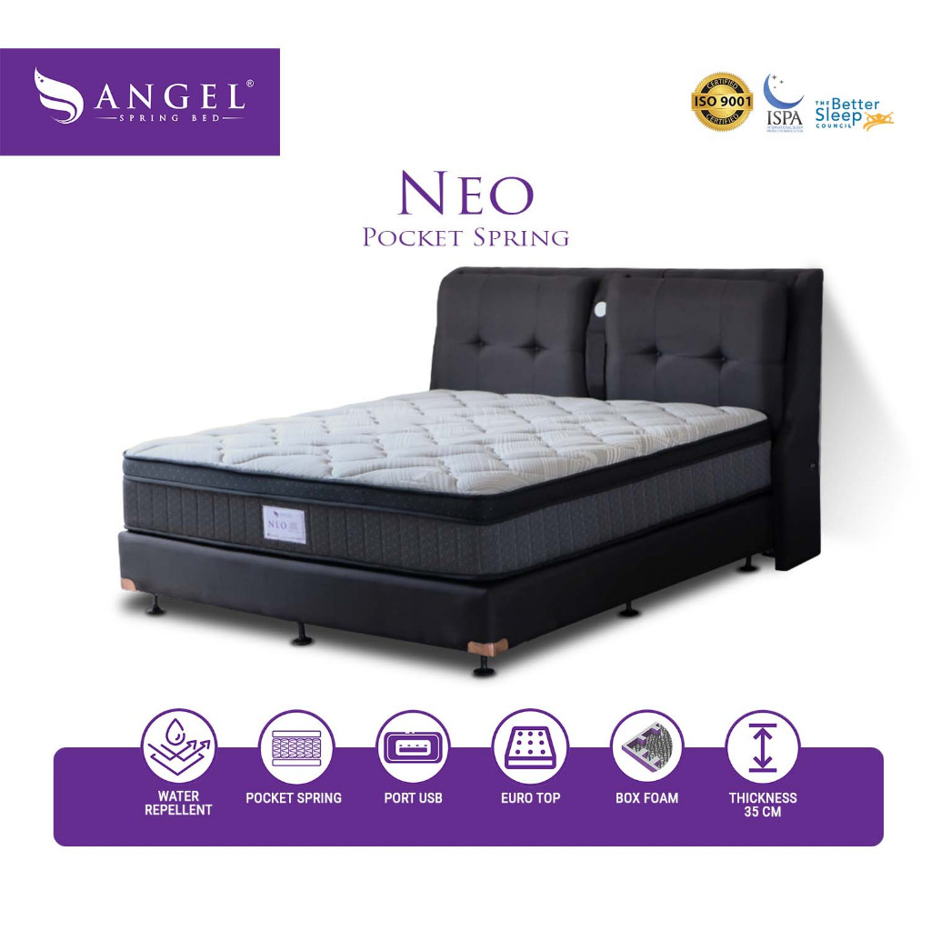 Jual Springbed Type Neo Valery by Angel Spring Bed - Fullset | Shopee Indonesia