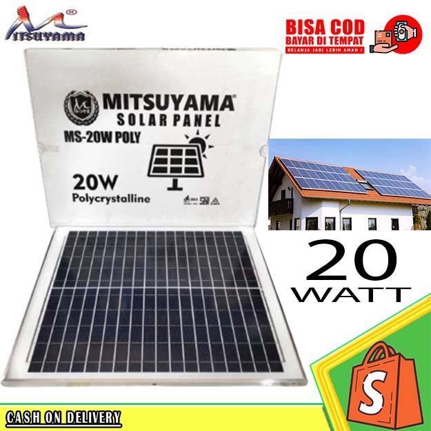 Jual NEW!!!SOLAR PANEL 20wp POLY CRYSTALLINE SOLAR CELL PANEL SURYA 20 ...