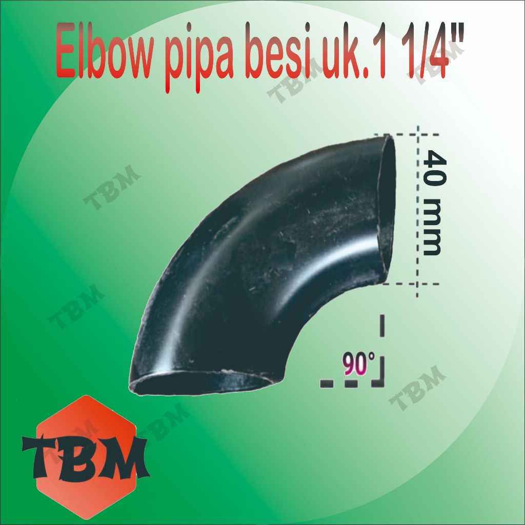 Jual Elbow besi pipa las uk 1 1/4 inch elbo Lbow keni knee pipa las ...
