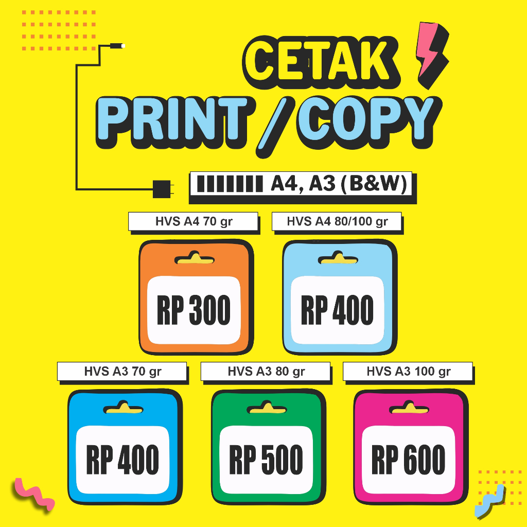 Jual Print Cetak Dokumen dan Skripsi B&W HVS A4 dan A3 (70 gr ,80 gr,100 gr) | Shopee Indonesia
