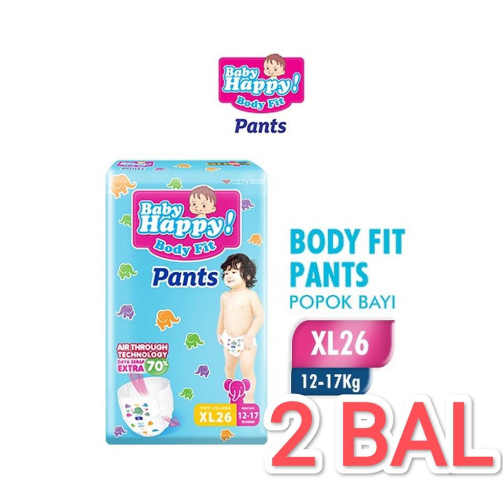 Jual 2 BAL Baby Happy Pants XL26 | Shopee Indonesia