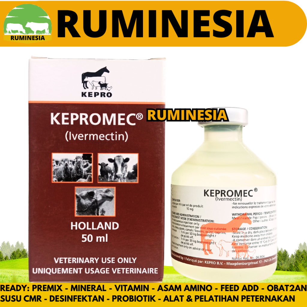 Jual KEPROMEC INJ 50 ML - Obat Hewan Mengatasi Cacing Gudig Scabies ...