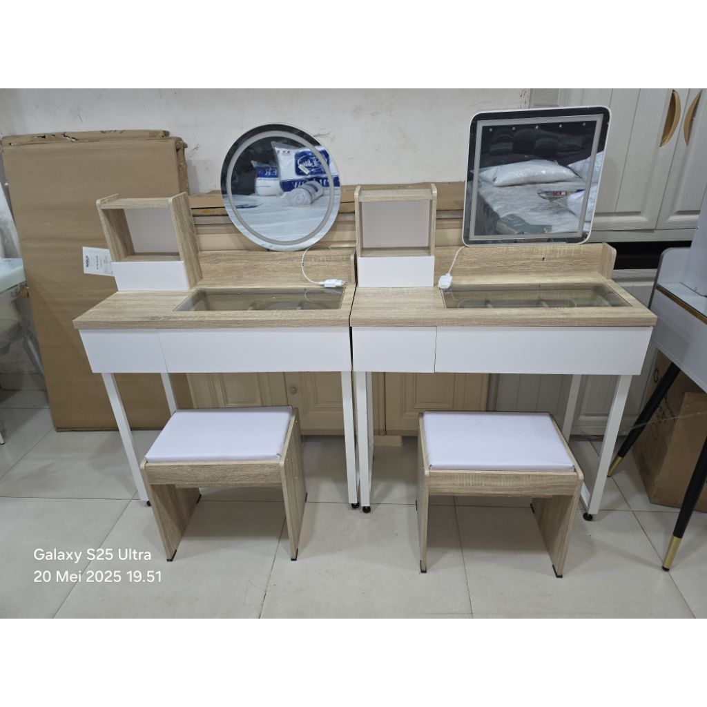 Jual Meja Rias Minimalis LED Sensor | Shopee Indonesia