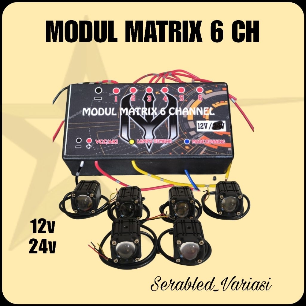 Jual Modul Matrix 6 CH 12/24 Volt - Cocok untuk Lampu Tembak, Watt ...