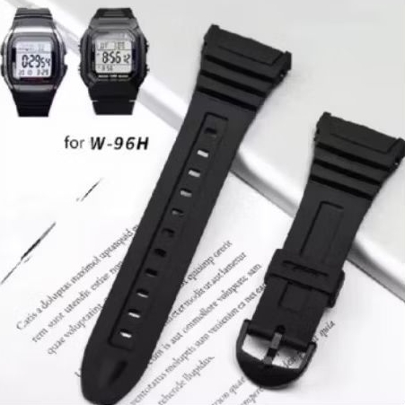 Jual strap tali jam tangan Casio W96H w-96h w96 h w 96h 96h rubber karet | Shopee Indonesia